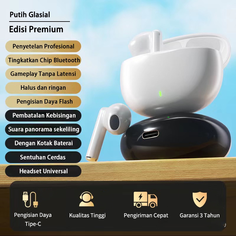 Jual TWS Pro 3 Smart Touch Bluetooth Headset Headset Audio 3H Headset ...