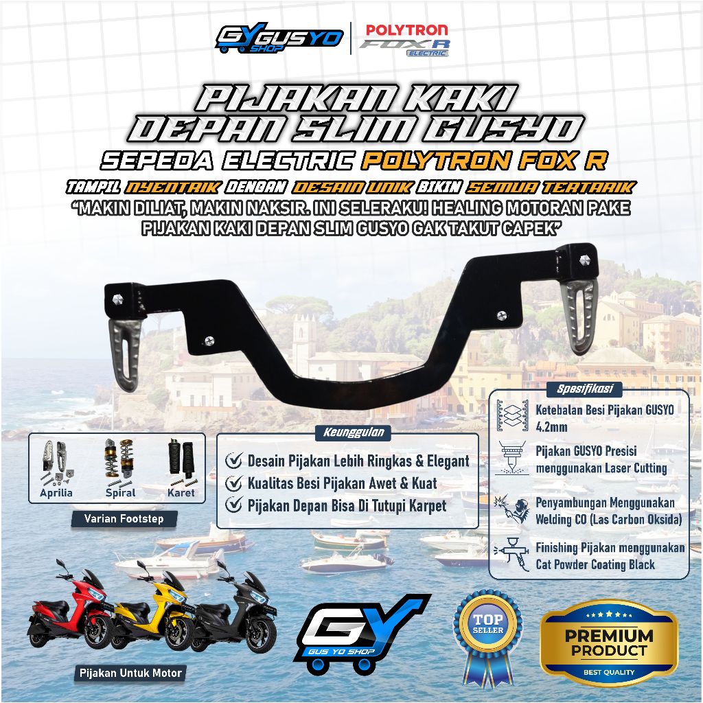 Jual Pijakan kaki motor / Footstep POLYTRON FOX R R motor listrik ...