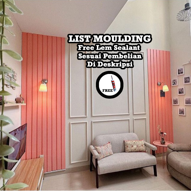 Jual TT List Wall PVC Moulding 290cm Hiasan Dinding Border Profil Lis ...