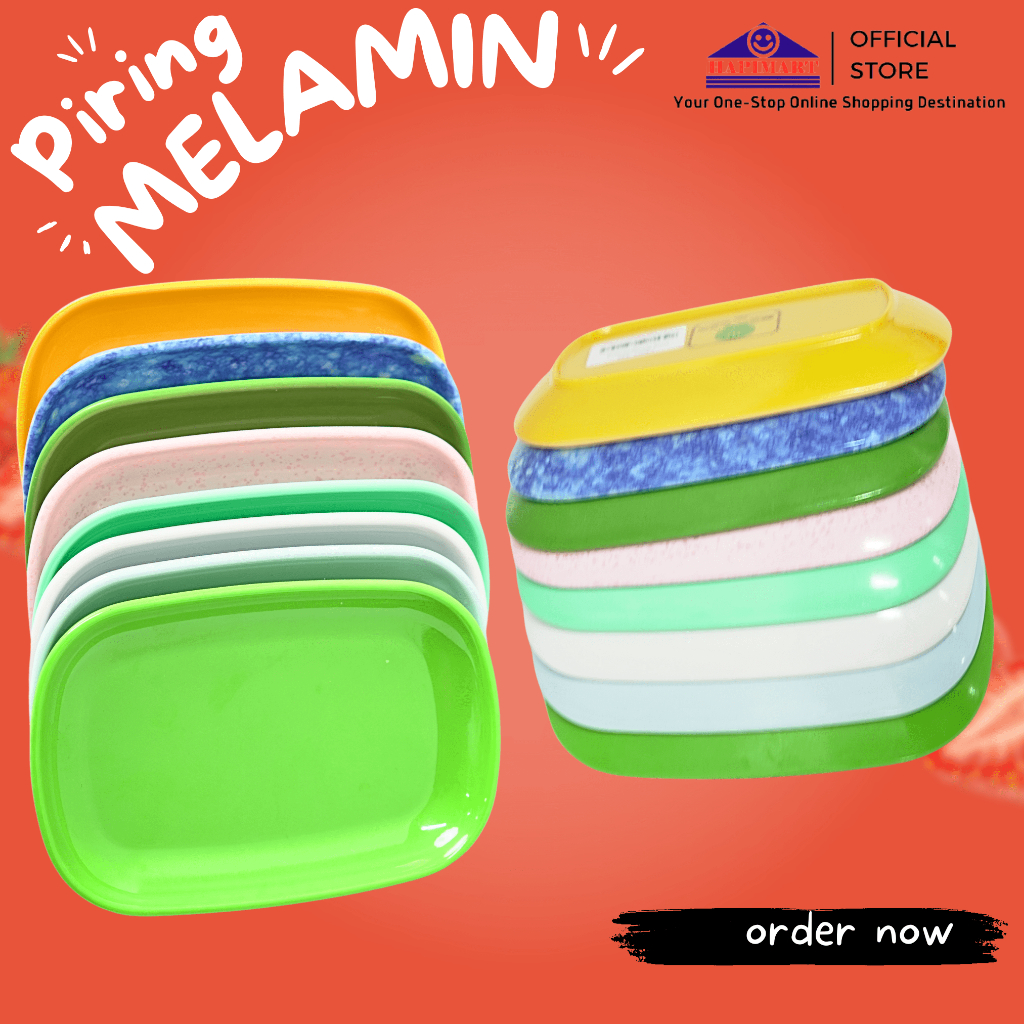 Jual Piring Persegi Panjang Melamin/Piring Snack Ringan Persegi Panjang ...