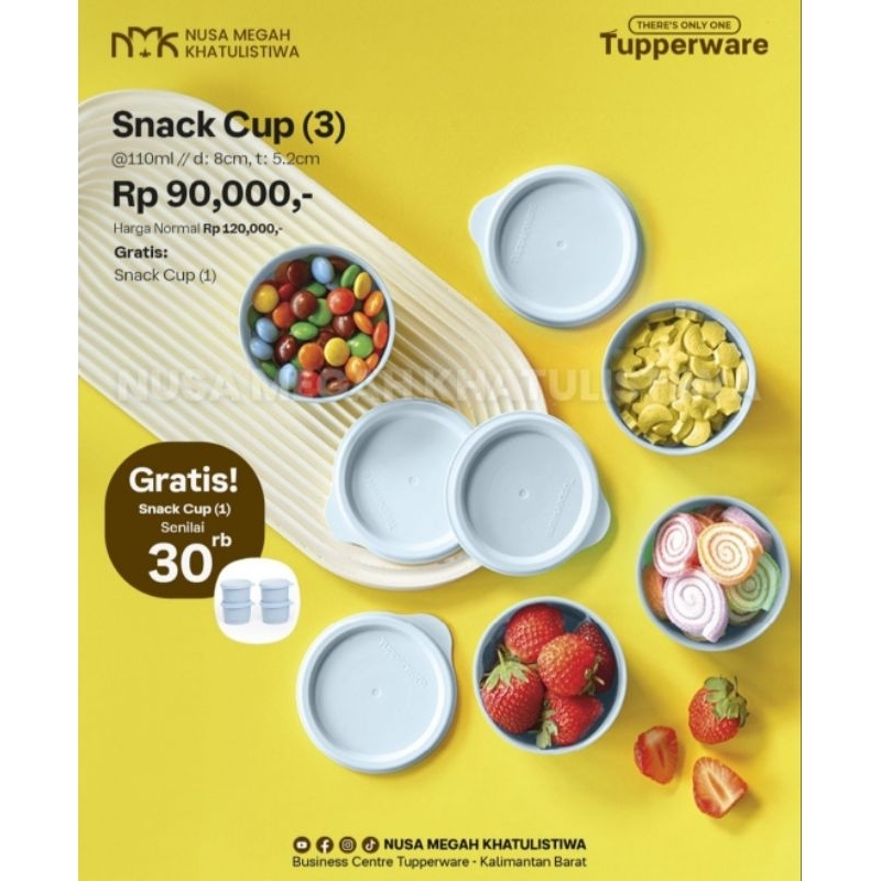 Jual Snack cup 110 ml Tupperware.(2 pcs) | Shopee Indonesia