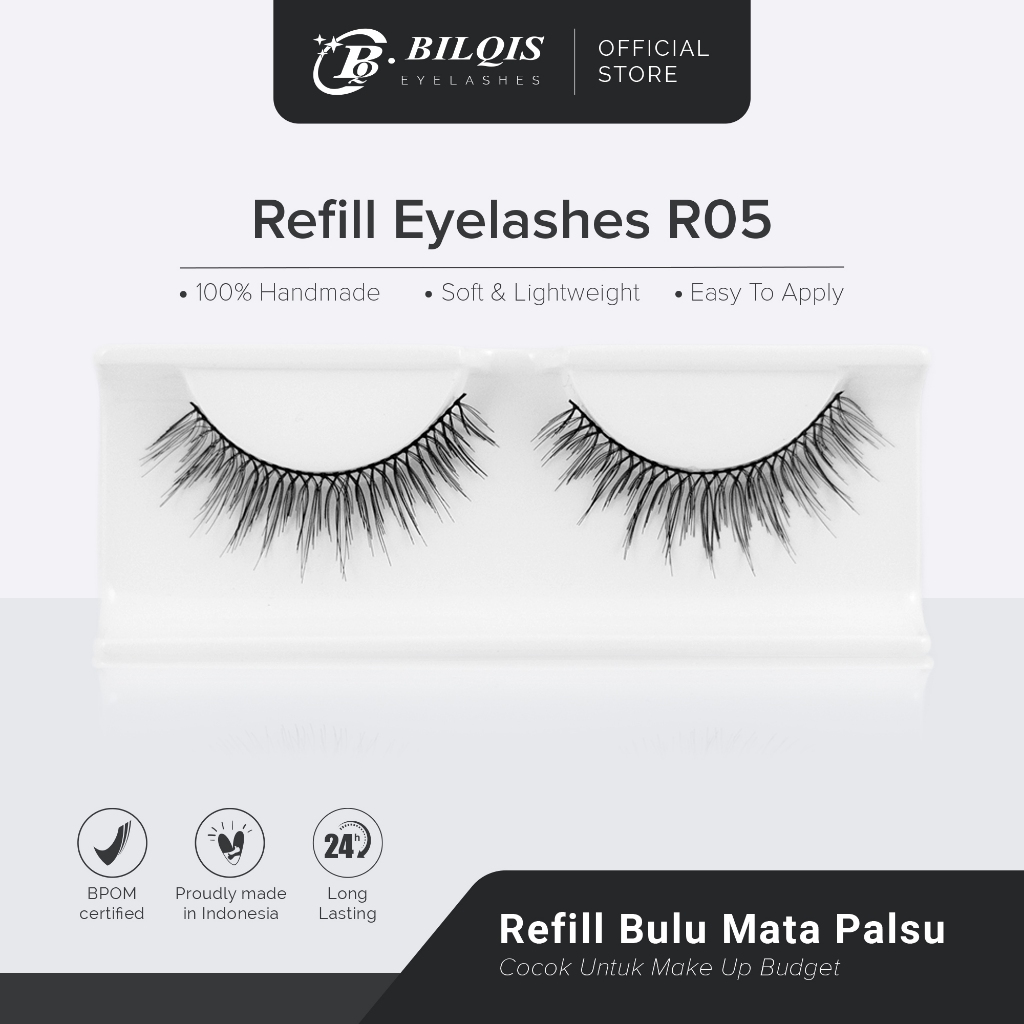Jual BILQIS Eyelashes Refill Bulu Mata R05 - Bulu Mata Lusinan Natural - Eyelash Nyaman Dipakai ...