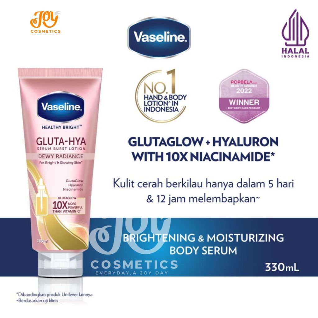 Jual Vaseline Gluta-Hya Body Serum Dewy Radiance 330 mL | Shopee Indonesia