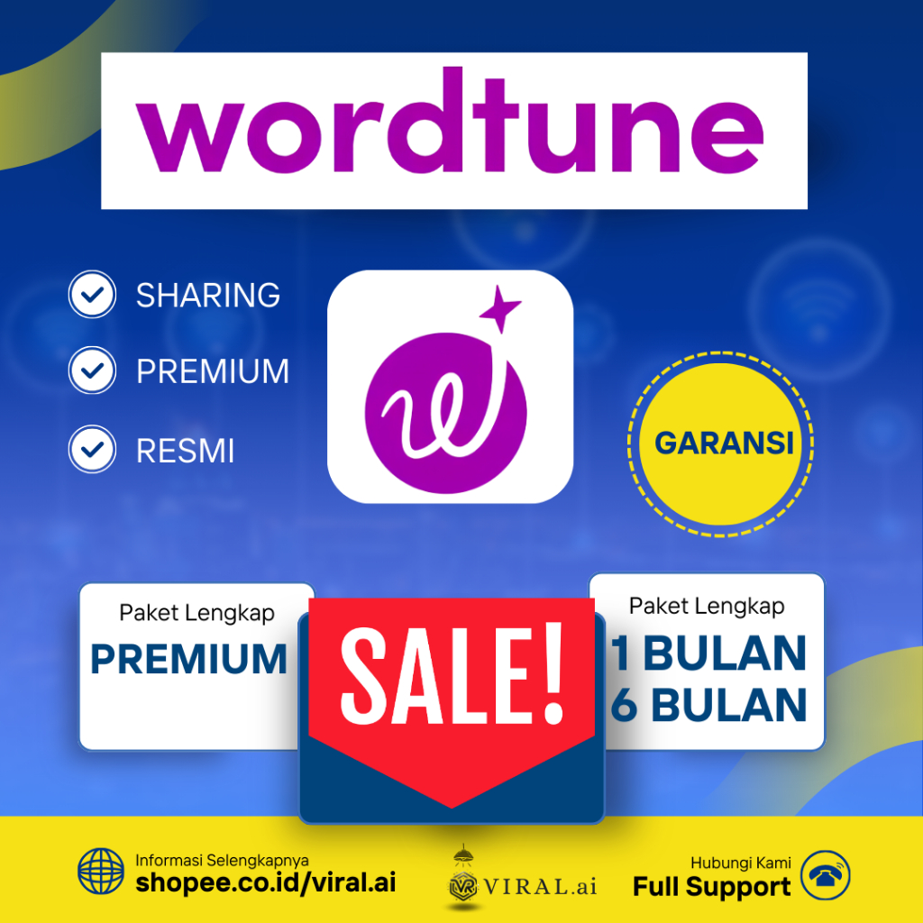Jual Wordtune Premium - Penulis AI & Editor Teks | Shopee Indonesia