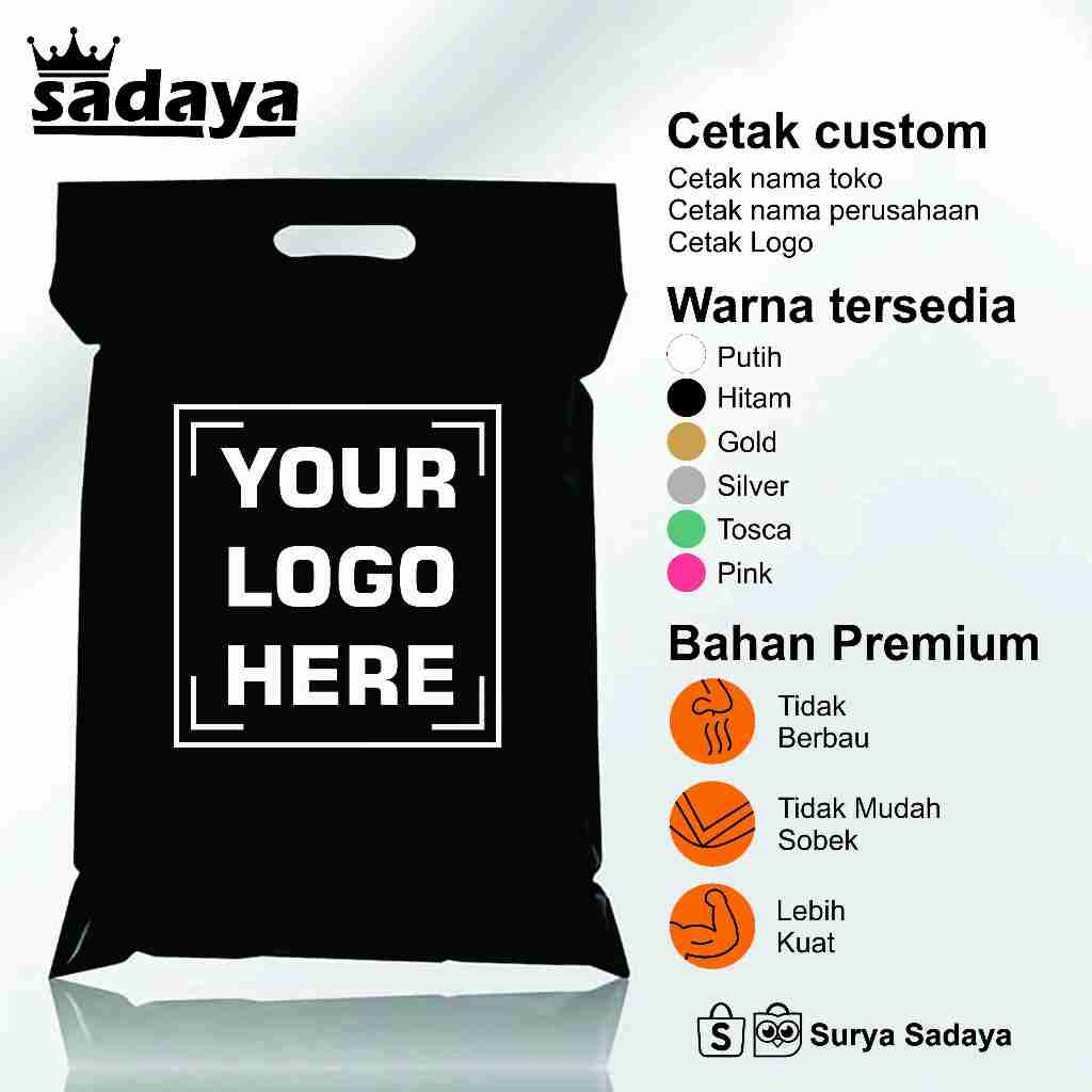 Jual Cetak Plastik HD Plong 30x40 Custom Plastik Kresek HD Plong Sablon ...