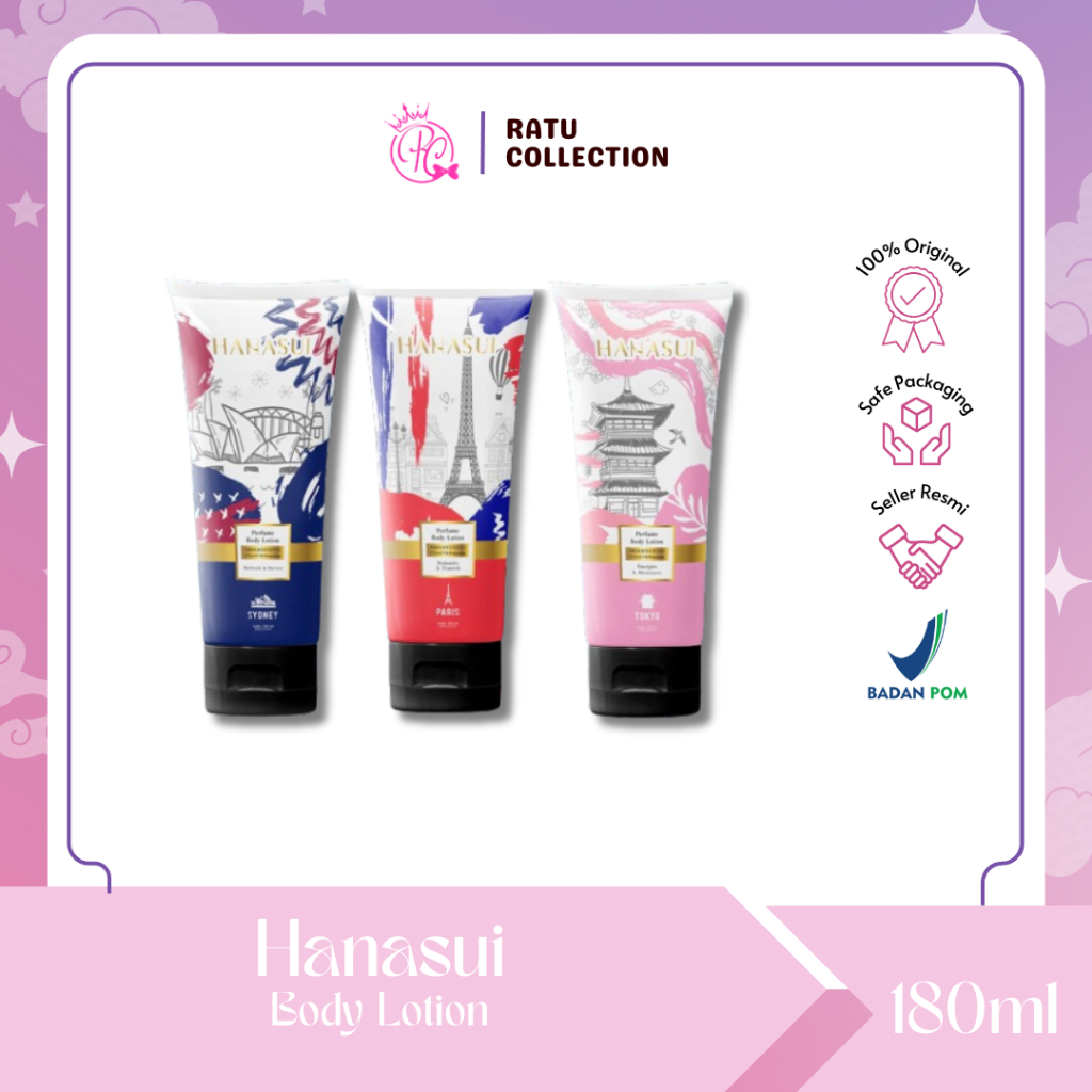Jual HANASUI Parfum Body Lotion Tokyo/Paris/Sidney 180 ml | Shopee ...