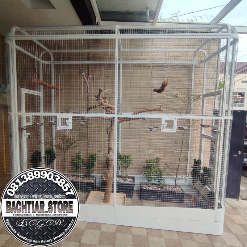 Jual Tukang kandang aviary mini outdoor hewan burung | Shopee Indonesia