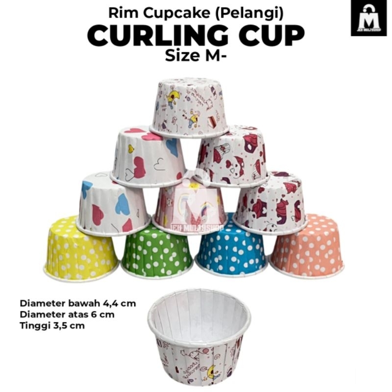 Jual Rim cupcake / Curling Cup size M- (Pelangi) isi 50 pcs / cupcake ...