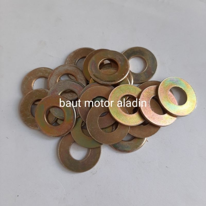 Jual Ring Plat 14/M10 x 23 x 1,5mm Kuning (100 pcs) | Shopee Indonesia