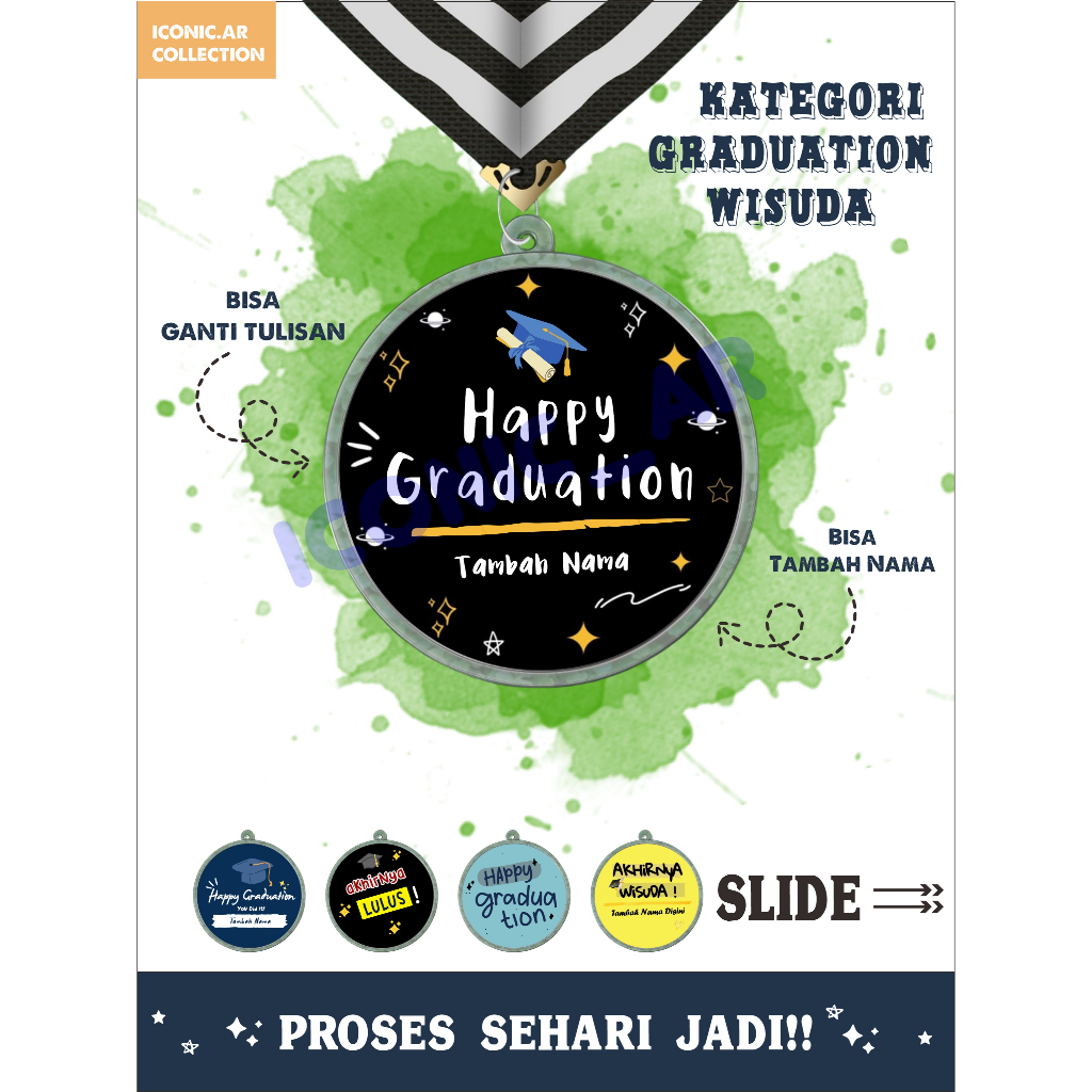 Jual Medali Graduation Eksklusif - Custom Desain Unik untuk Kelulusan ...