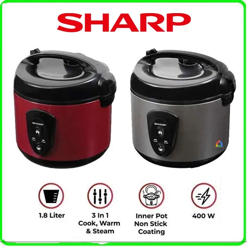Jual RICE COOKER SHARP KS-N18MG Kapasitas 1,8 Liter GARANSI RESMI 1 TH ...