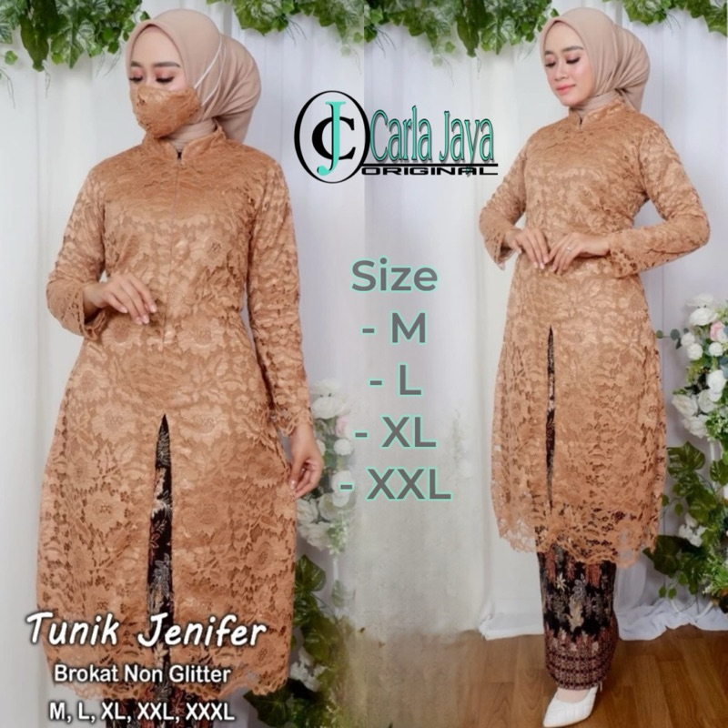 Jual Set Kebaya Tunik Brukat Busui Stelan Kebaya Model Tunik Terbaru ...
