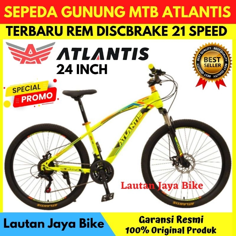 Jual Sepeda Gunung MTB 24 Atlantis Sporty Rem Discbrake New | Shopee ...