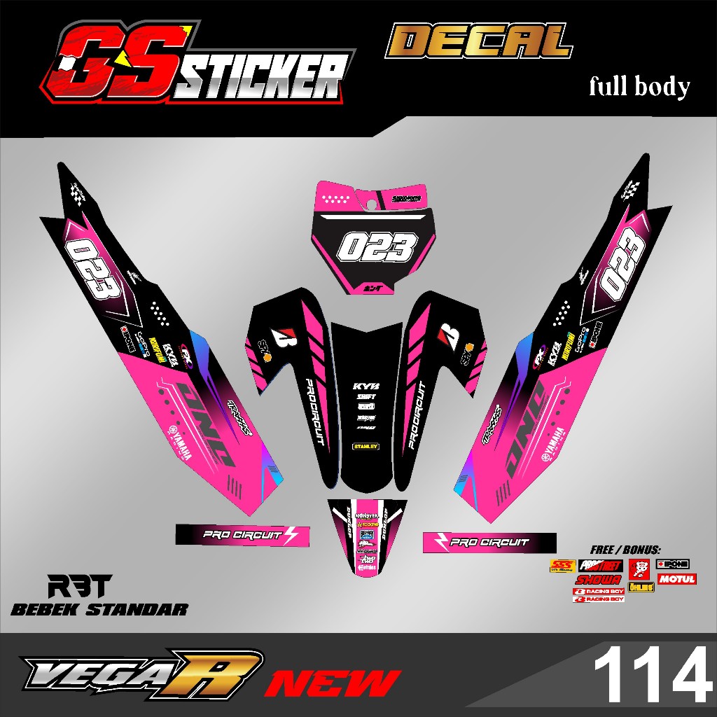 Jual DECAL STICKER FULL BODY MOTOR RBT VEGA R NEW RBT BEBEK MODIF ...