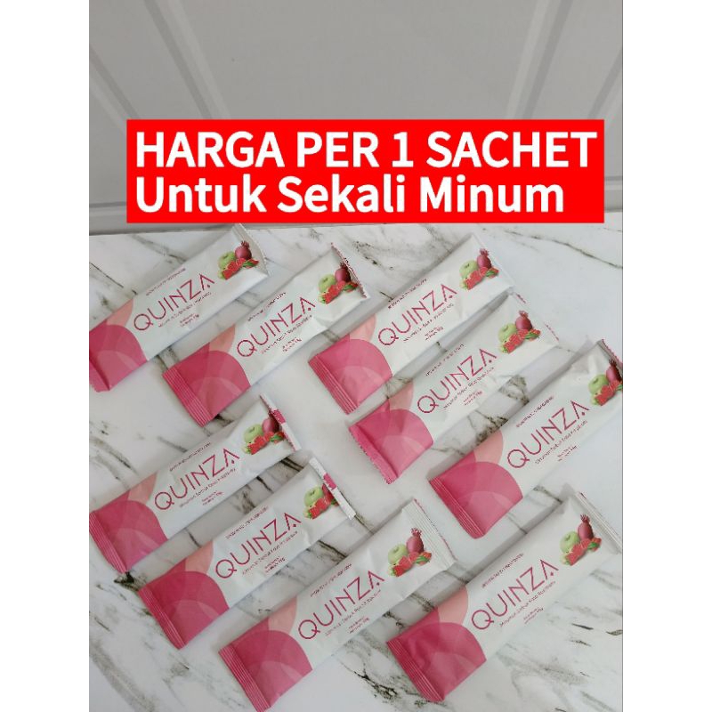 Jual 1 SACHET Quinza Fiber Drink/Minuman Fiber/pelangsing, Pelancar BAB ...