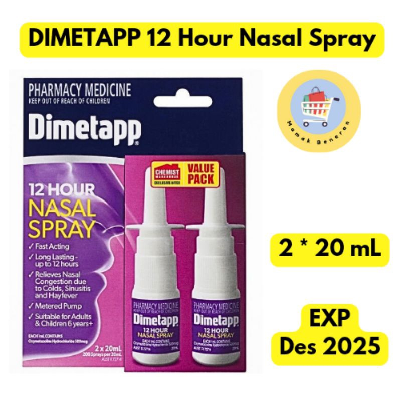 Jual DIMETAPP 12 hour nasal spray 20 mL x 2 botol value pack semprot ...