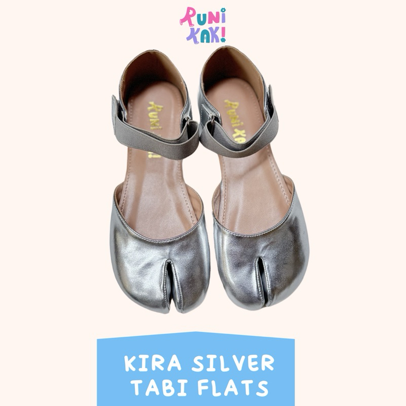 Jual RUNIKAKI - Kira Silver Tabi Flat Shoes | Shopee Indonesia