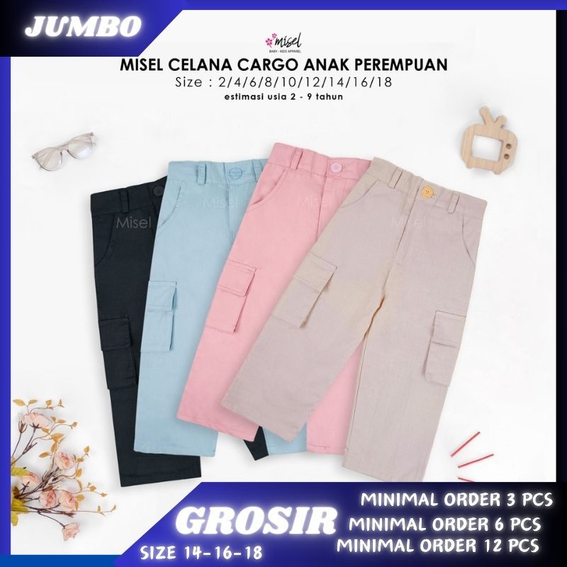 Jual Misel Cargo Celana Anak Perempuan yang lagi Viral Seri JUMBO ...