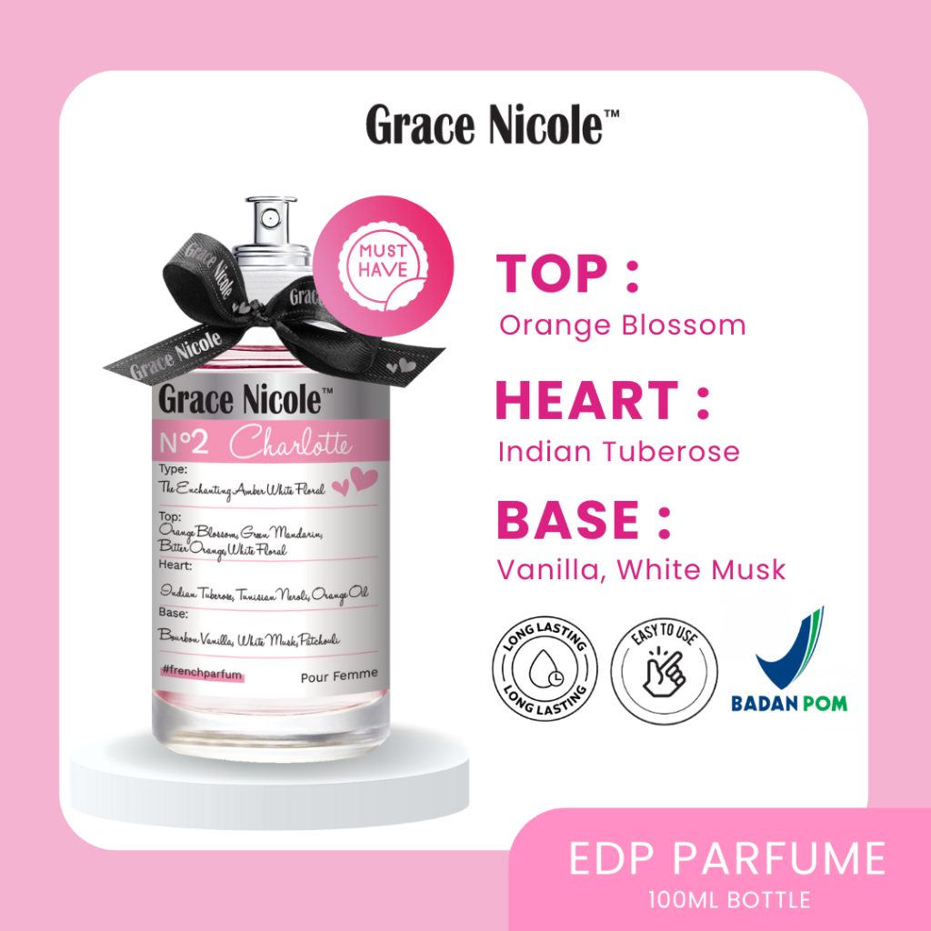 Jual [EDP Tahan Lama] Grace Nicole Parfum EDP 100mL Bottle, Eau De Parfum, Parfum Wanita dan ...