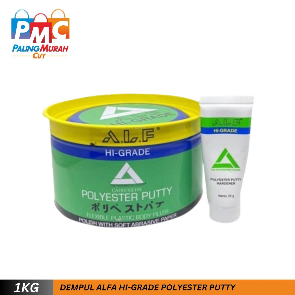 Jual DEMPUL ALFA HI-GRADE POLYESTER PUTTY 1KG | Shopee Indonesia