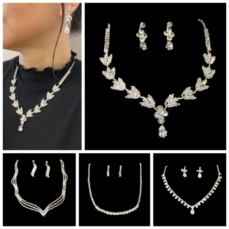 Jual SET PERHIASAN ANTING KALUNG PERMATA PESTA / WEDDING PERHIASAN ...
