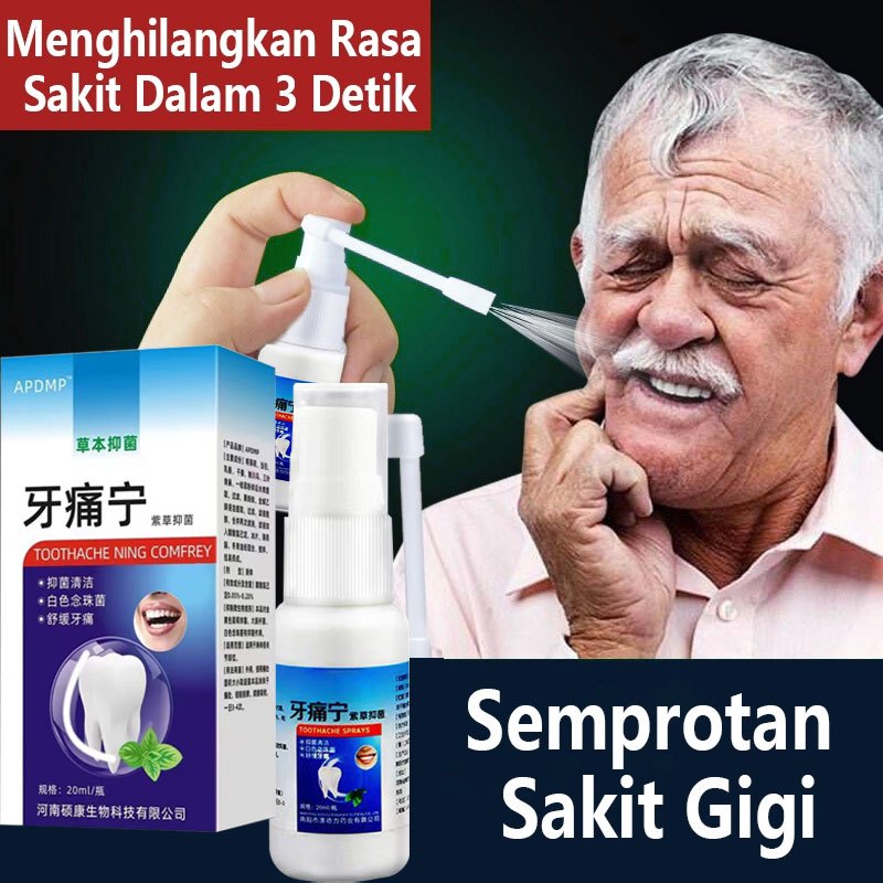 Jual Semprotan Sakit Gigi Pereda Nyeri 20ml Mencegah gigi berlubang Atasi Sariawan Di Bibir dan ...
