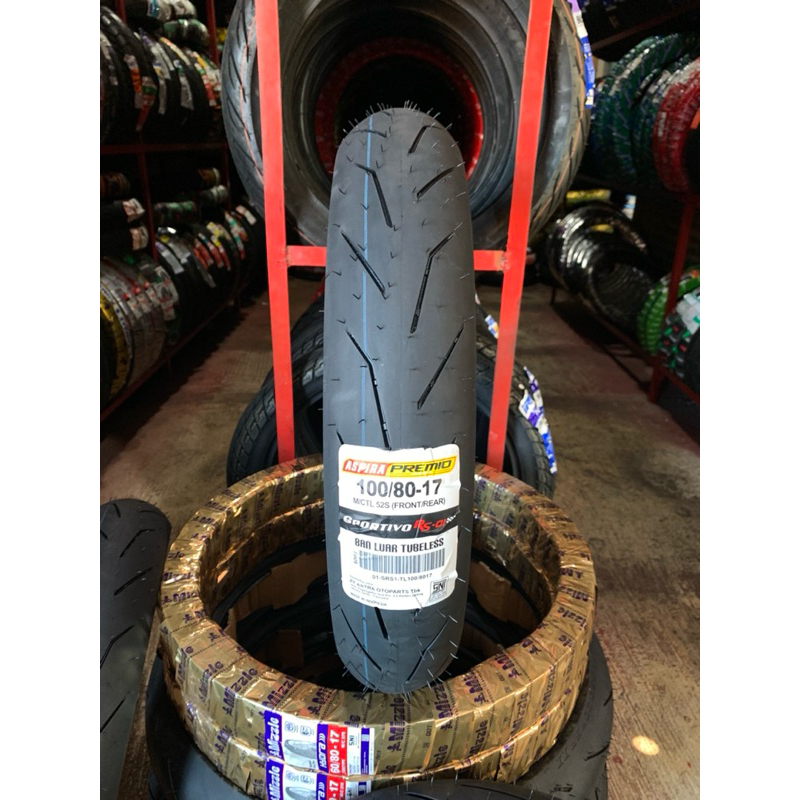 Jual Aspira Sportivo RS01 100/80-17 tubeles softcompound ban balap ban ...