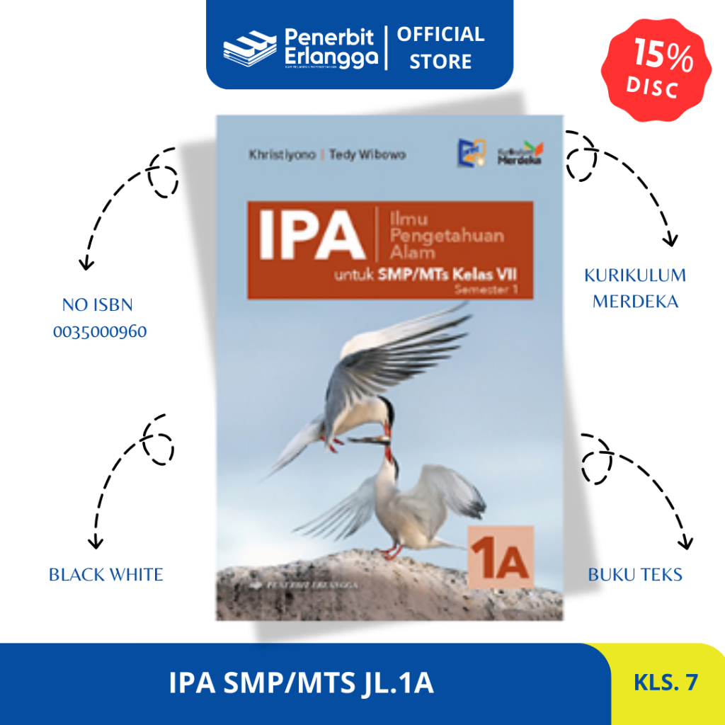 Jual [Erlangga Official] Ipa Smp/Mts Kelas 1a - Kurikulum Merdeka ...