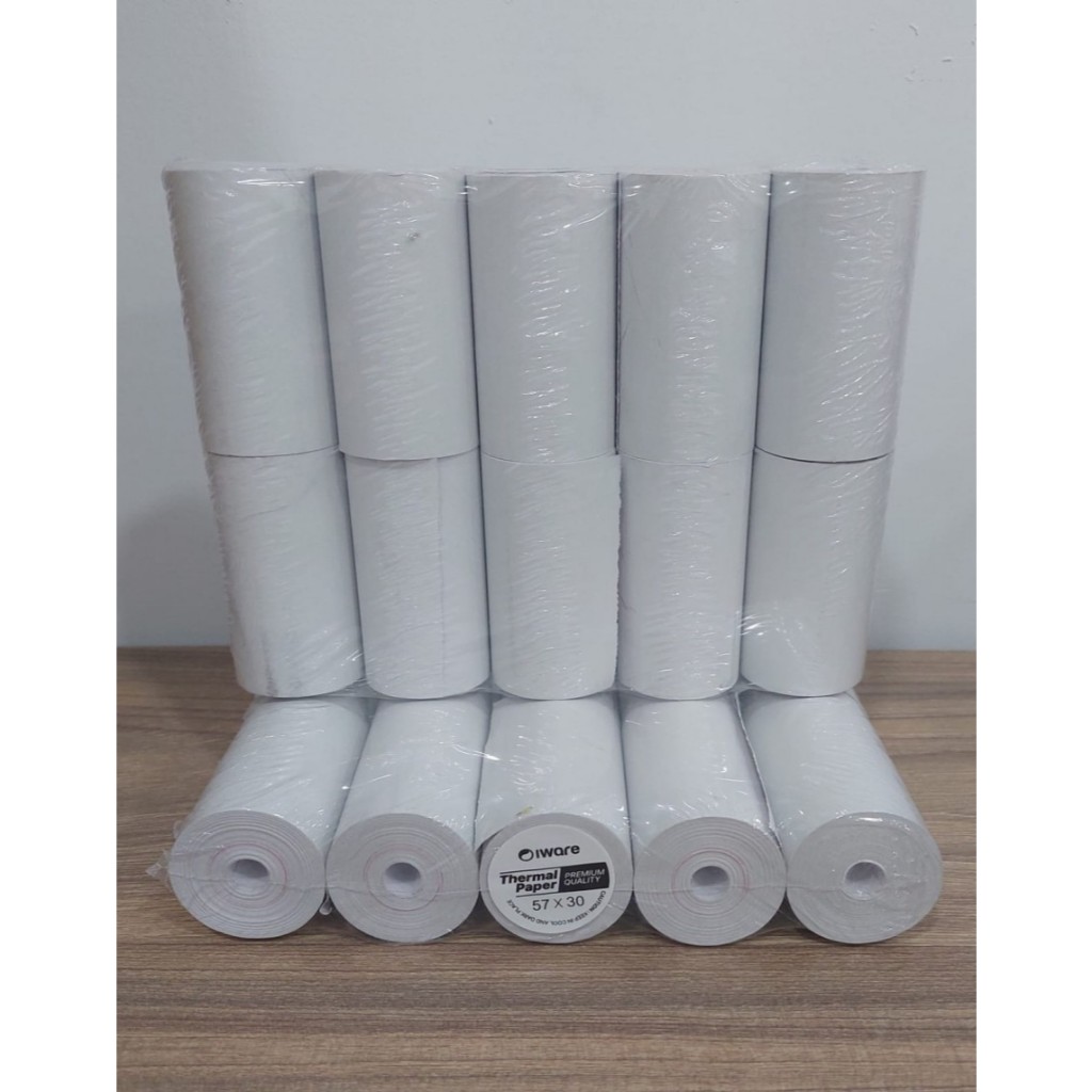 Jual IWARE Kertas Thermal 57X30 Printer thermal roll EDC 57 X 30 mm ...