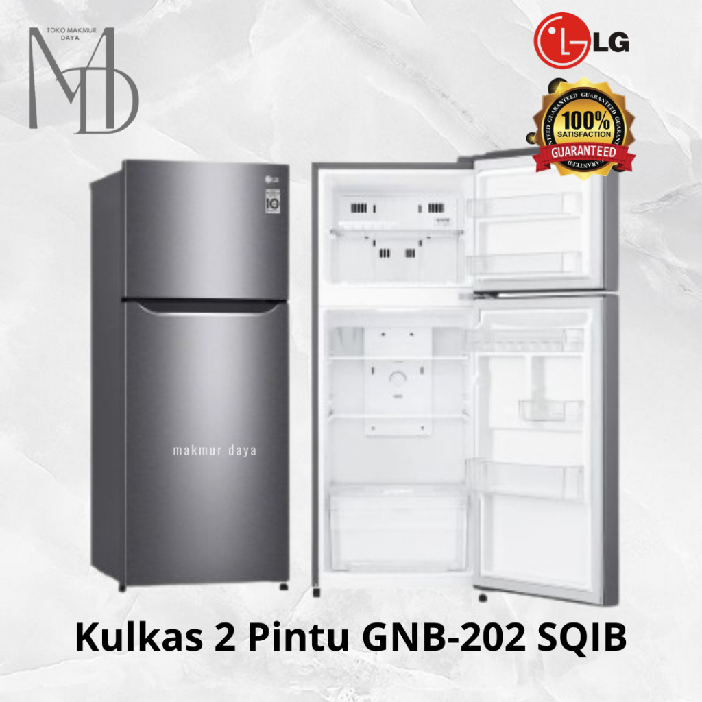 Jual Kulkas 2 Pintu LG GNB202SQIB / GNB 202 SQIB Garansi Resmi 202 Liter GNB-202SQIB | Shopee ...