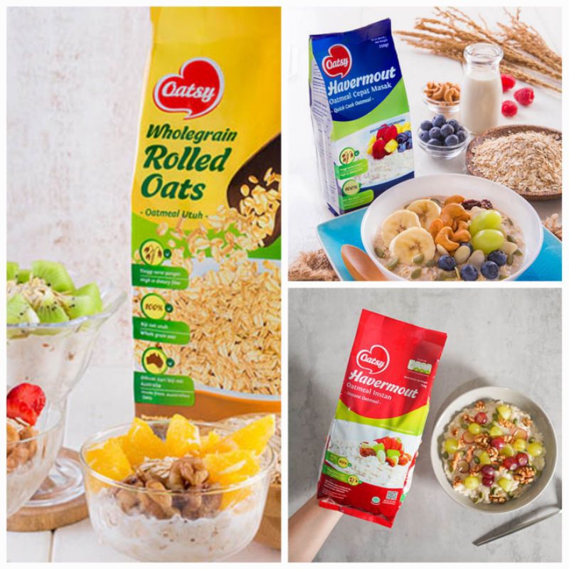 Jual OATSY HAVERMOUT 750 GRAM & ROLLED OATS 1 KG | Shopee Indonesia