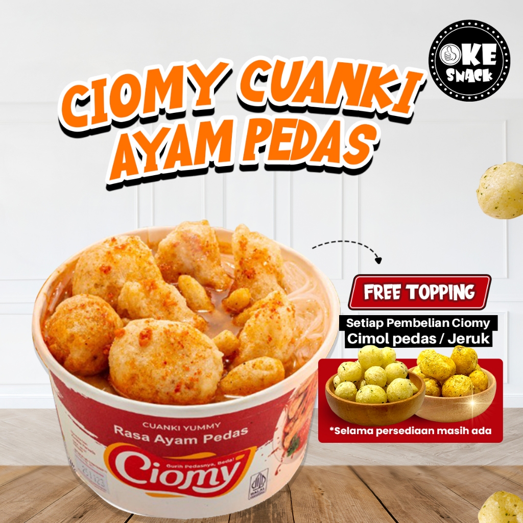 Jual Ciomy Cuanki Ayam Pedas Cuangki Ciomy Cup Besar Halal Non MSG ...