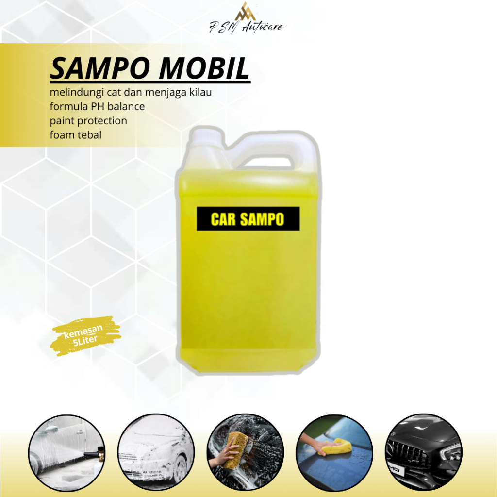 Jual SGA SAMPO MOBIL 5LITER, Car Shampoo Wash&Wax Shampo. Ph Balanced ...