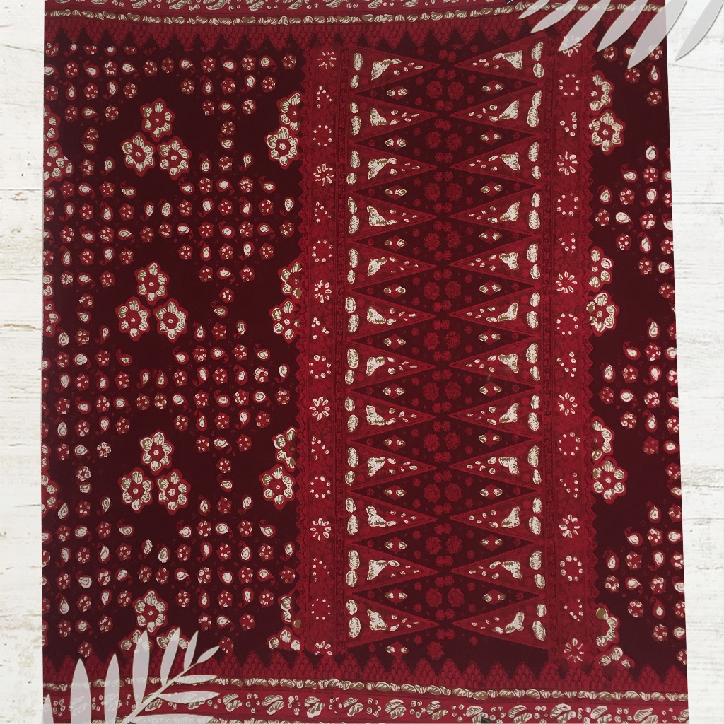 Jual Batik jambi motif melati merah | kain dan slendang (Panjang.2m ...