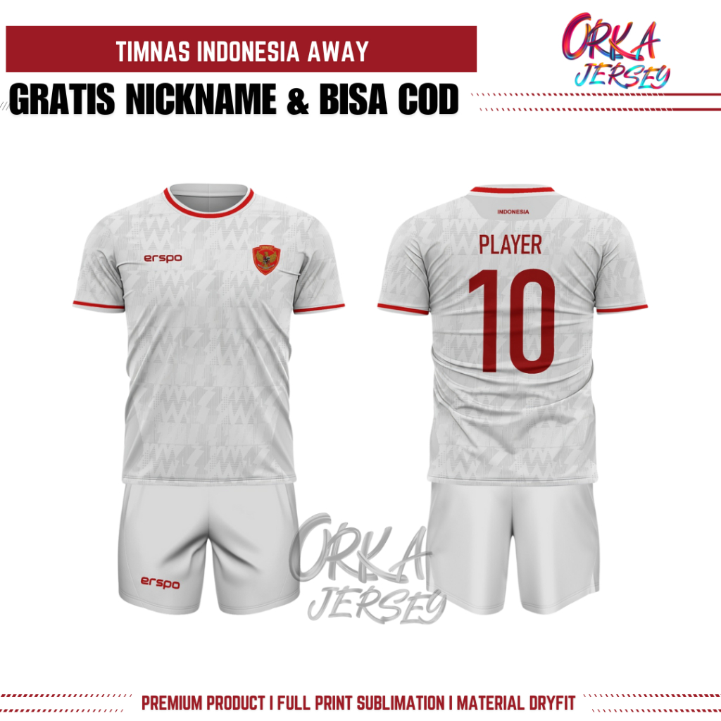 Jual Jersey Timnas NEW Away 2024 Full Printing Terbaru Premium Gratis ...