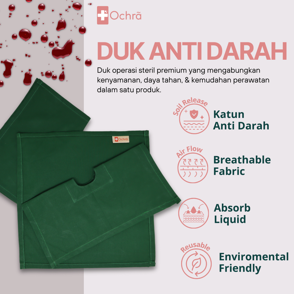 Jual Ochra Duk Steril Operasi | Duk Operasi Anti Darah | Kain Operasi ...