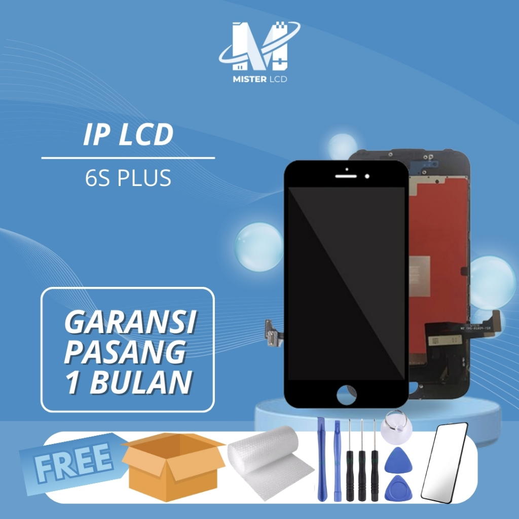 Jual LCD IP 6S PLUS FULLSET ORIGINAL FREE OPENING SET + TEMPERED GLASS ...