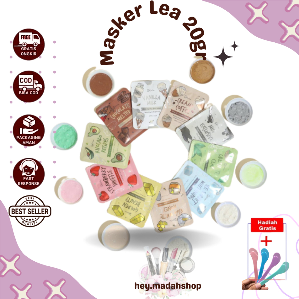 Jual Masker Organik by Lea Gloria 20gr | Masker Bubuk Menghilangkan Bekas Jerawat Aman Untuk ...