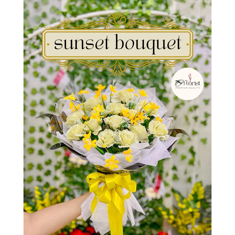 Jual Flower Bouquet - Rose x mini deasy artificial flower ( bunga palsu ...