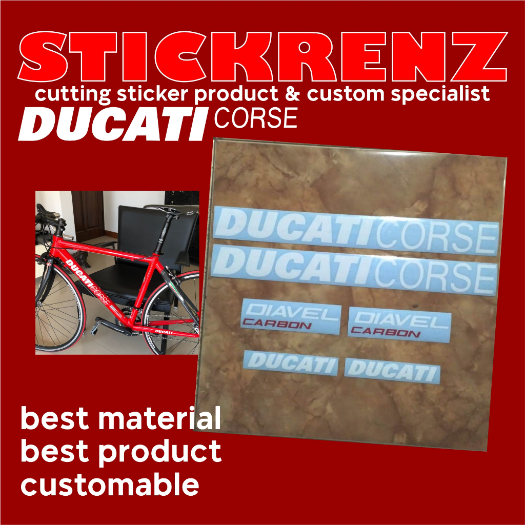 Jual Cutting Sticker Stiker Frame Sepeda Roadbike MTB Ducati Corse 01 ...