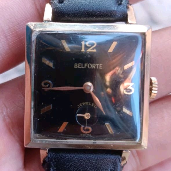 Jual Belforte Sub Second Swiss Rare Vintage Original Gold Plated 10K ...
