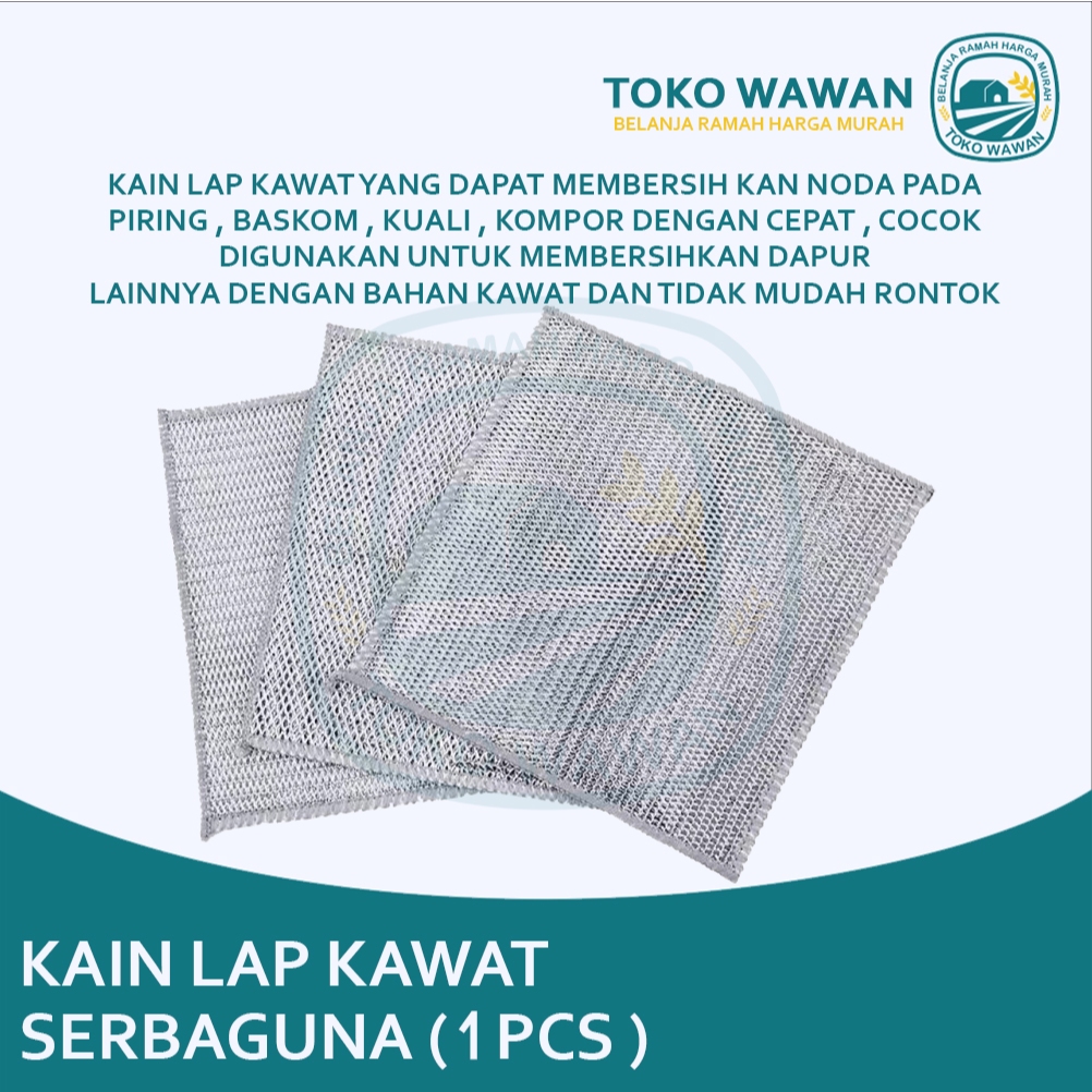 Jual Kain Lap Dapur Kawat Multifungsi Bentuk Petak Halus / Lap ...