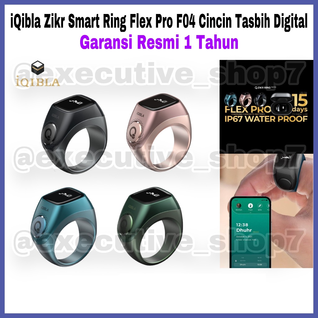 Jual iQibla Zikr Smart Ring Flex Pro F04 Cincin Tasbih Digital - Garansi Resmi 1 Tahun | Shopee ...