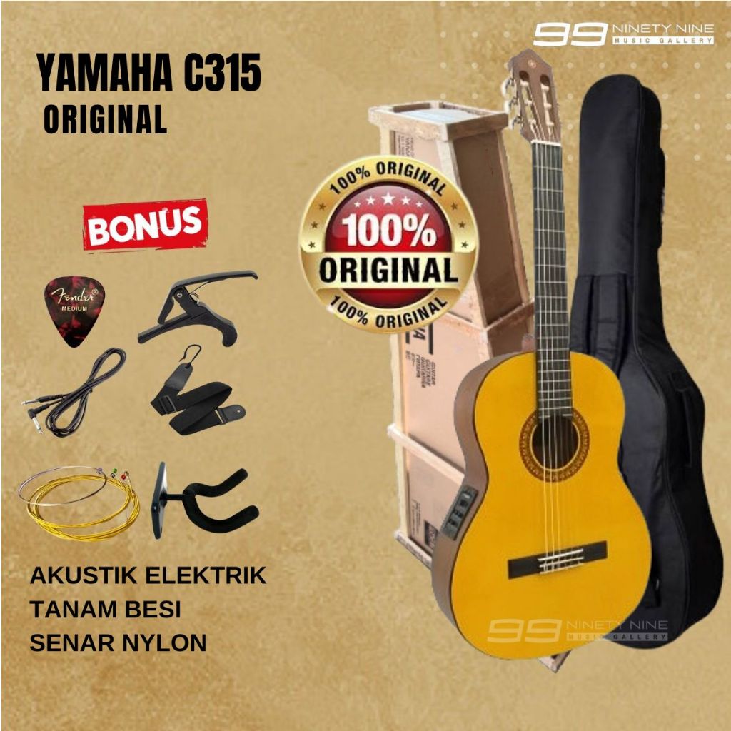 Jual Gitar akustik guitar akustik elektrik yamaha c315 original | Shopee Indonesia