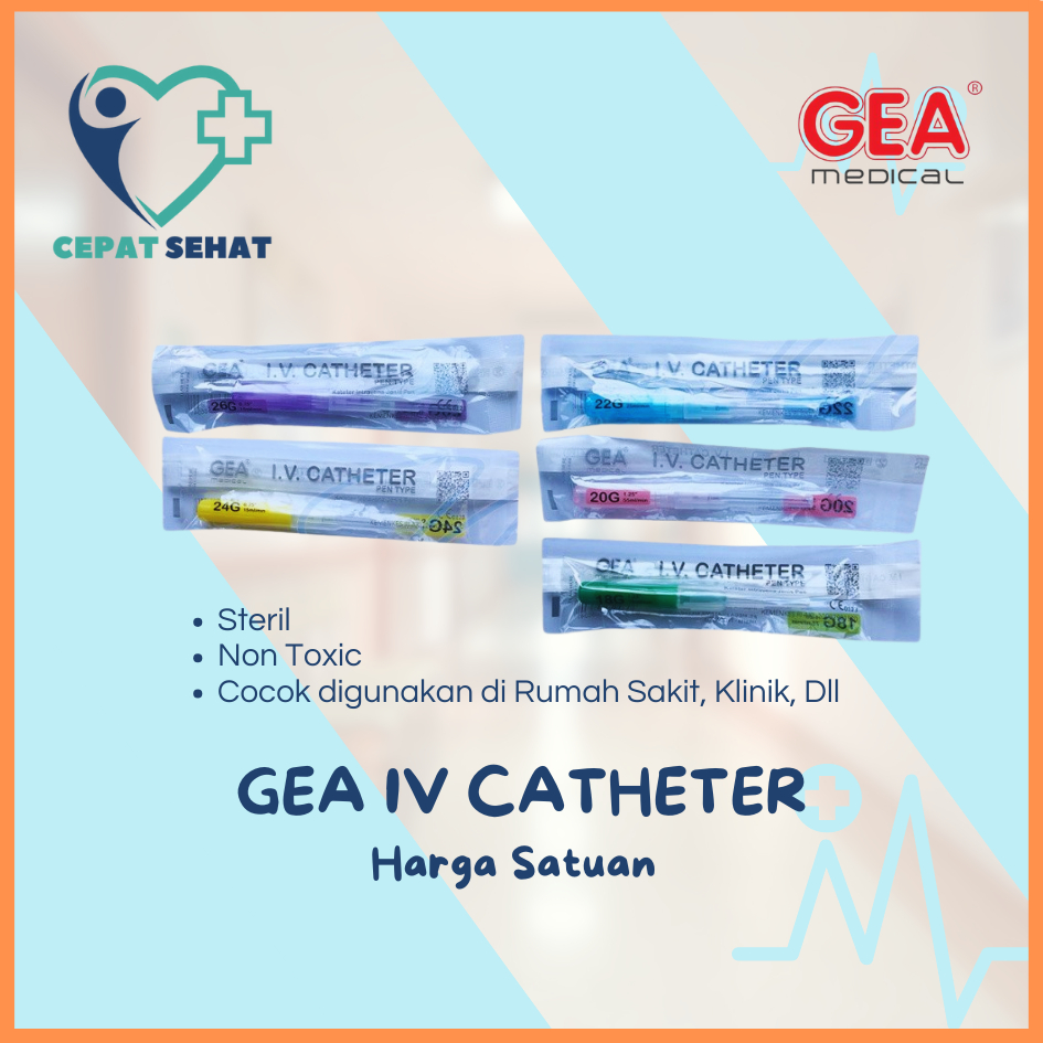 Jual ECER GEA Abbocath IV CATHETER GEA ABOKET 24G 22G 26G | Shopee ...