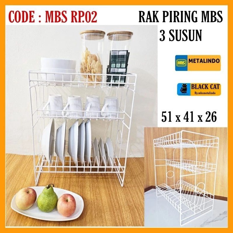 Jual Harga Miring Rak piring gelas besi MBS rak dapur rak serbaguna rak ...