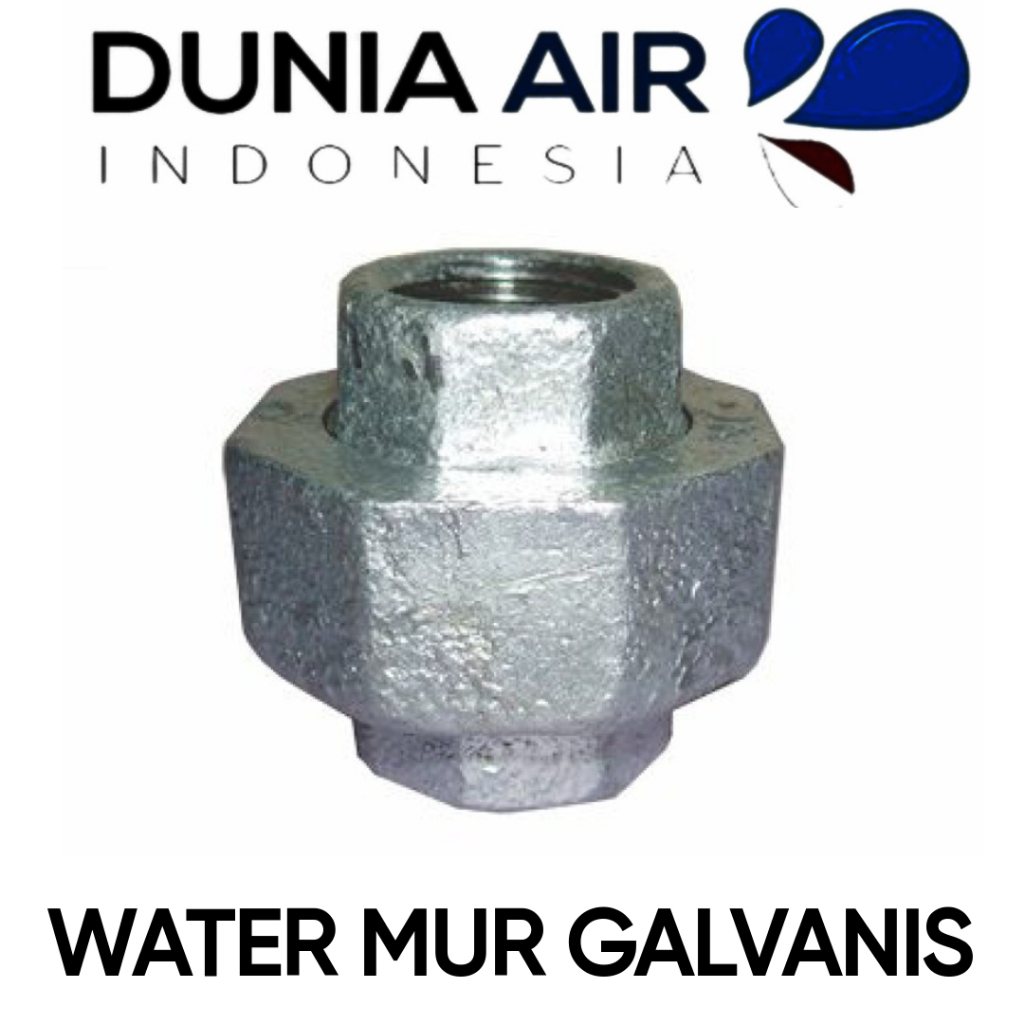 Jual Watermur 1" Union Socket Water Mur Moor Besi Galvanis Drat Dalam | Shopee Indonesia