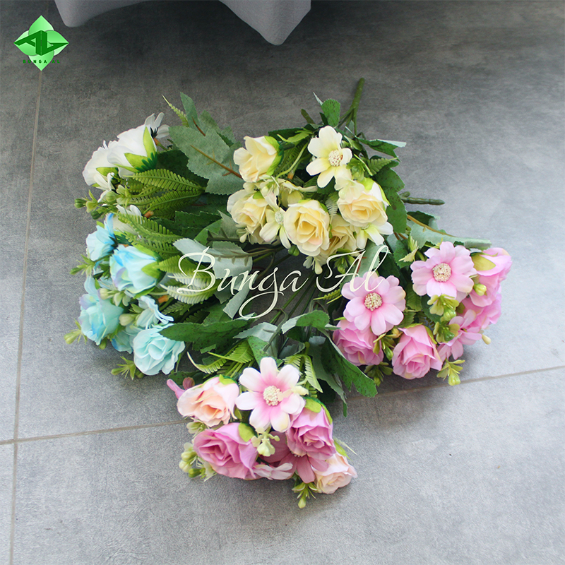 Jual BUNGA MAWAR ARTIFICIAL DAYSI PAKIS HIASAN BUNGA MAWAR PALSU ...