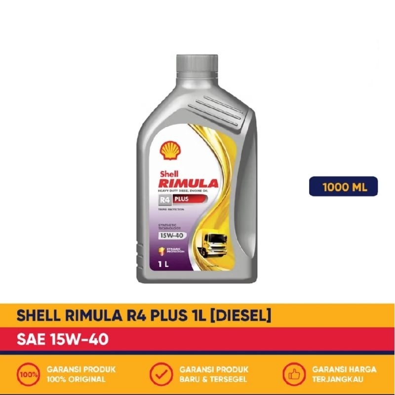 Jual 1Dos (12Botol) Oli Shell Rimula R4 plus 15w-40 kemasan 1L Original ...