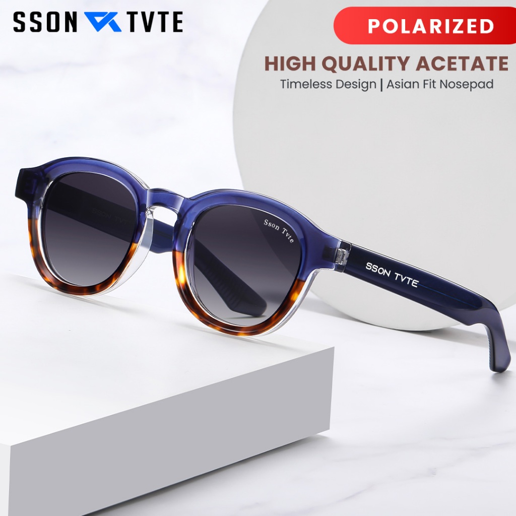 Jual SSON TVTE Frame Kacamata Hitam Polarized Sunglasses Pria Wanita ...